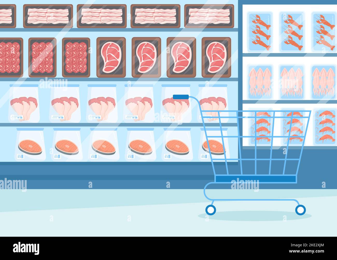 Freeze seafood Stock Vector Images - Alamy