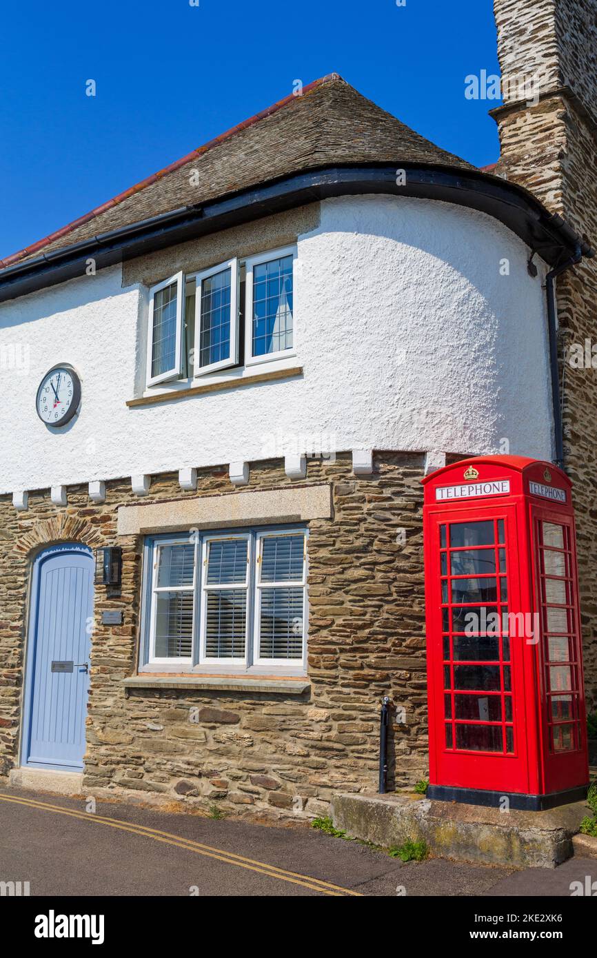 Old Phone Box, St. Mawes Village, Falmouth, Cornwall, England,United ...