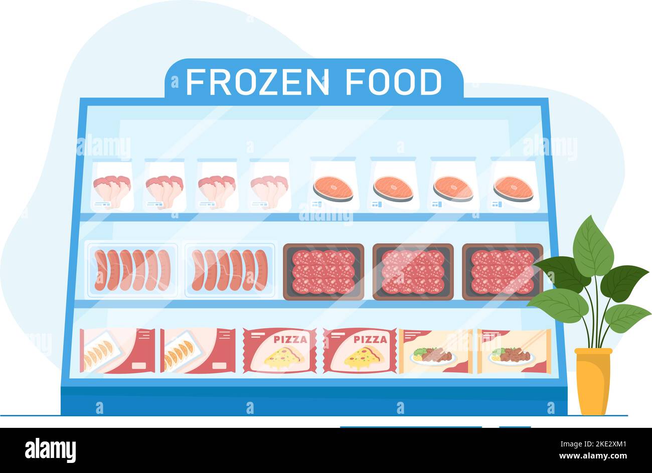 Freezing food Stock Vector Images - Alamy