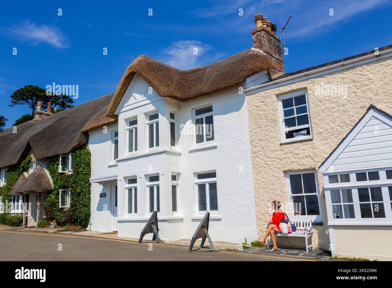 Lower Castle Road, St. Mawes Village, Falmouth, Cornwall, England ...