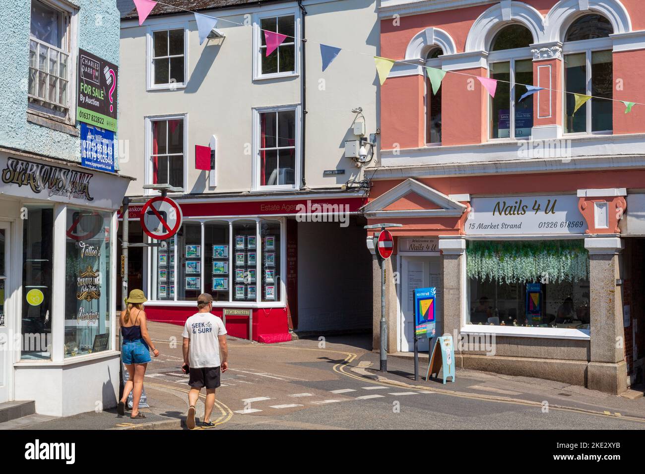 High Street, Falmouth, Cornwall, England,United Kingdom Stock Photo - Alamy