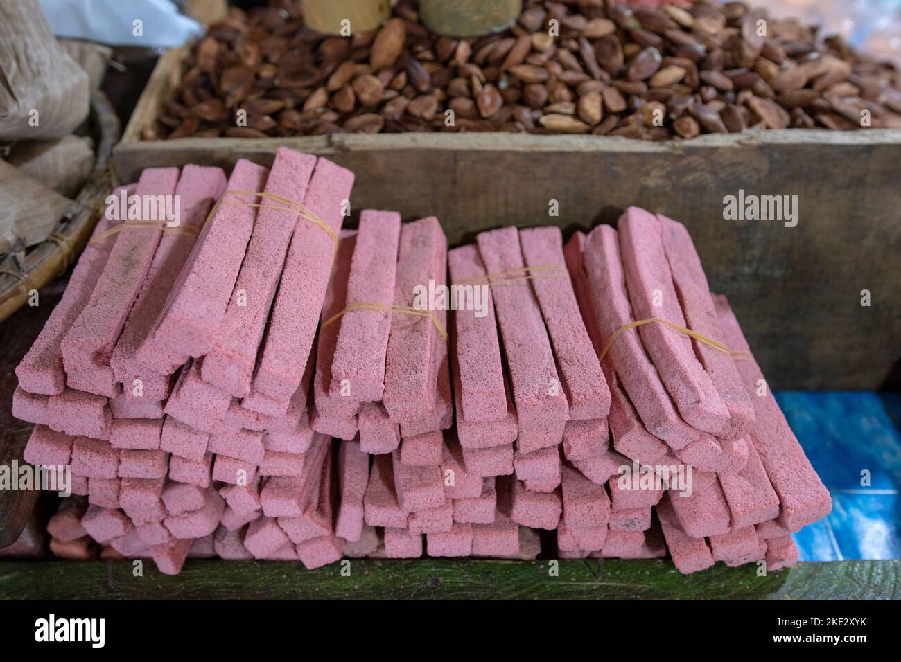 sago, from a plant with the Latin name Metroxylon sago is the staple ...