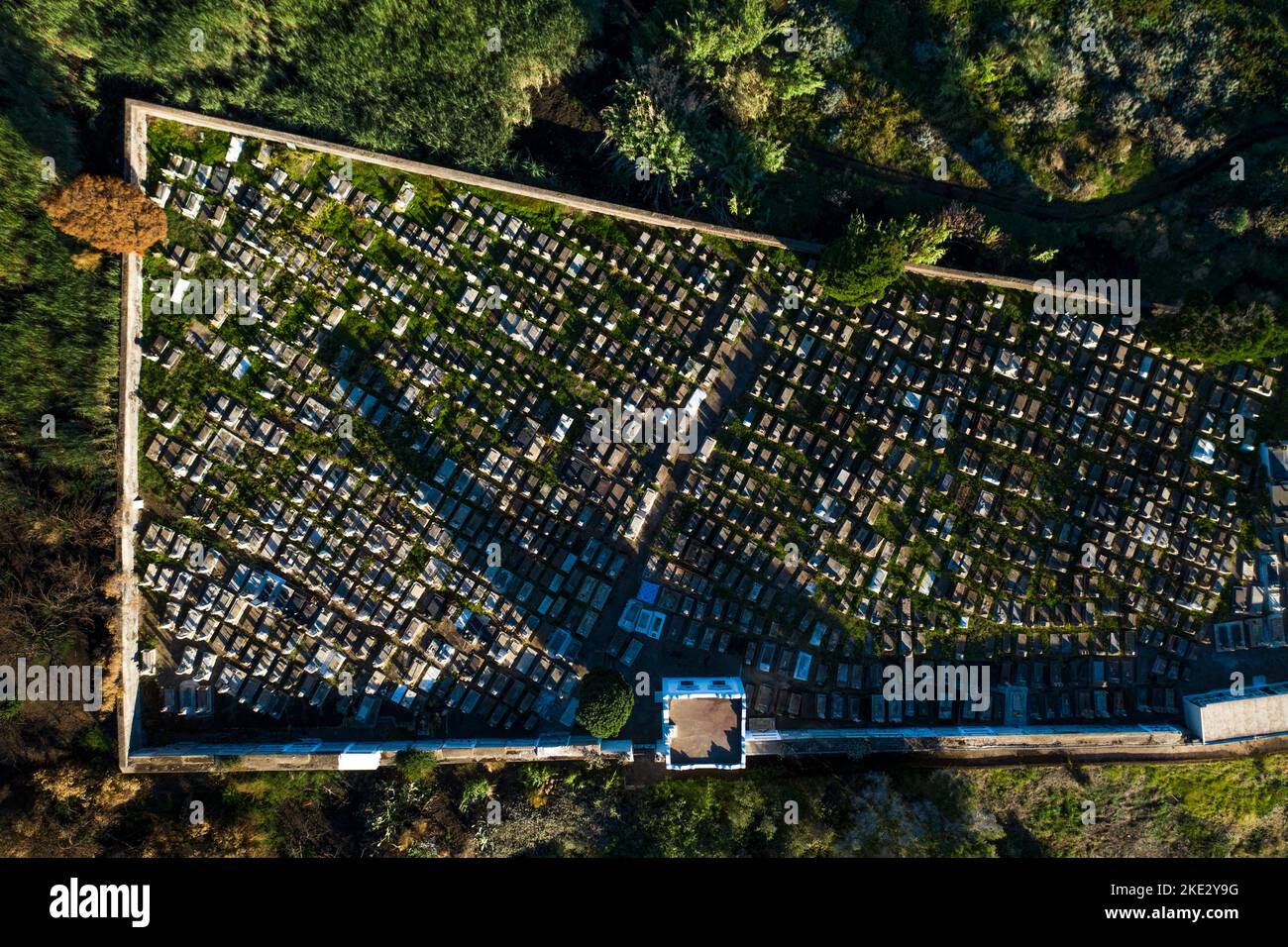 top down view of Cemetery, Stromboli, Aeolian Islands,(Eolian Islands ...