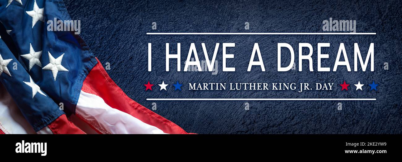 "I Have A Dream" Quote From Martin Luther King Jr. On Dark Blue ...