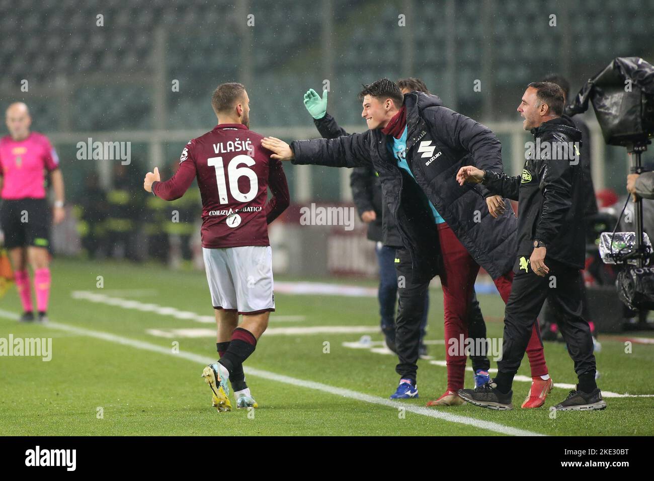 Turin, Italy. 09th Nov, 2022. Nikola Vlasic (Torino FC) celebrates the ...