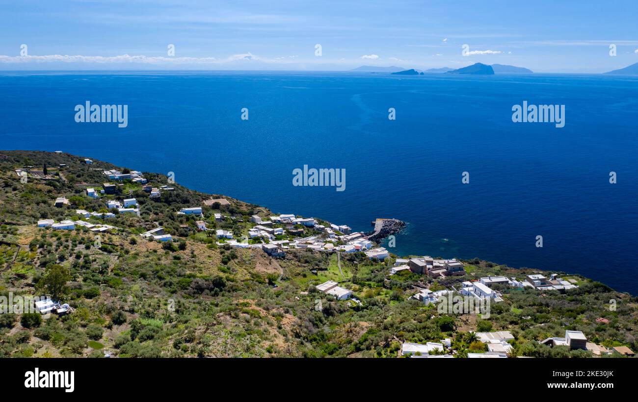 The residential area of Piscita, Stromboli, Aeolian Islands,(Eolian ...