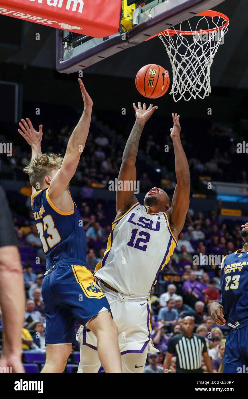 Baton Rouge, LA, USA. 9th Nov, 2022. LSU's KJ Williams (12) puts up an ...
