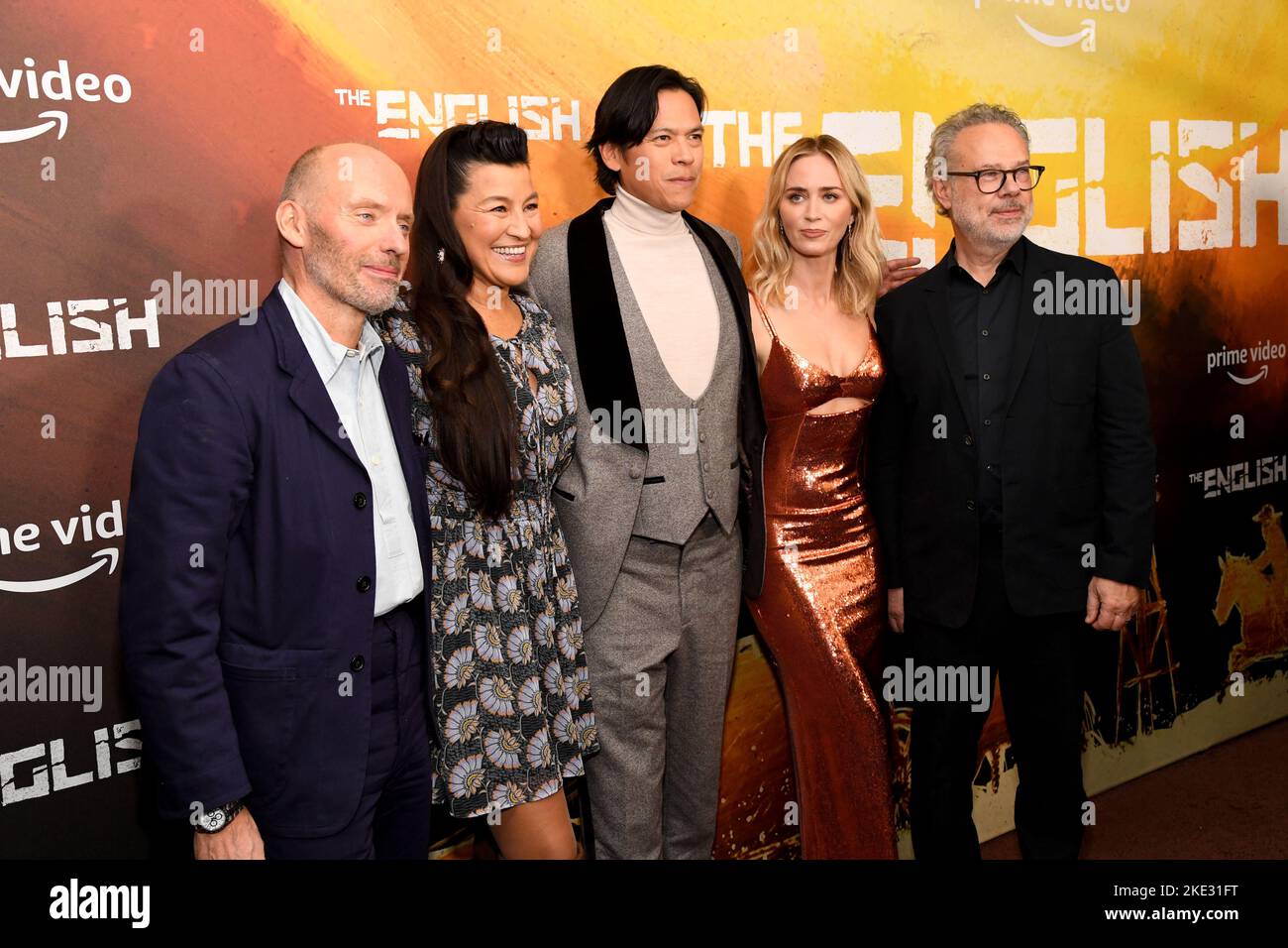 New York, NY, November 9, 2022. (L-R) Hugo Blick, Kimberly Guerrero ...