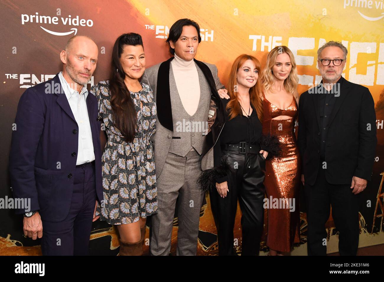 New York, NY, November 9, 2022. (L-R) Hugo Blick, Kimberly Guerrero ...