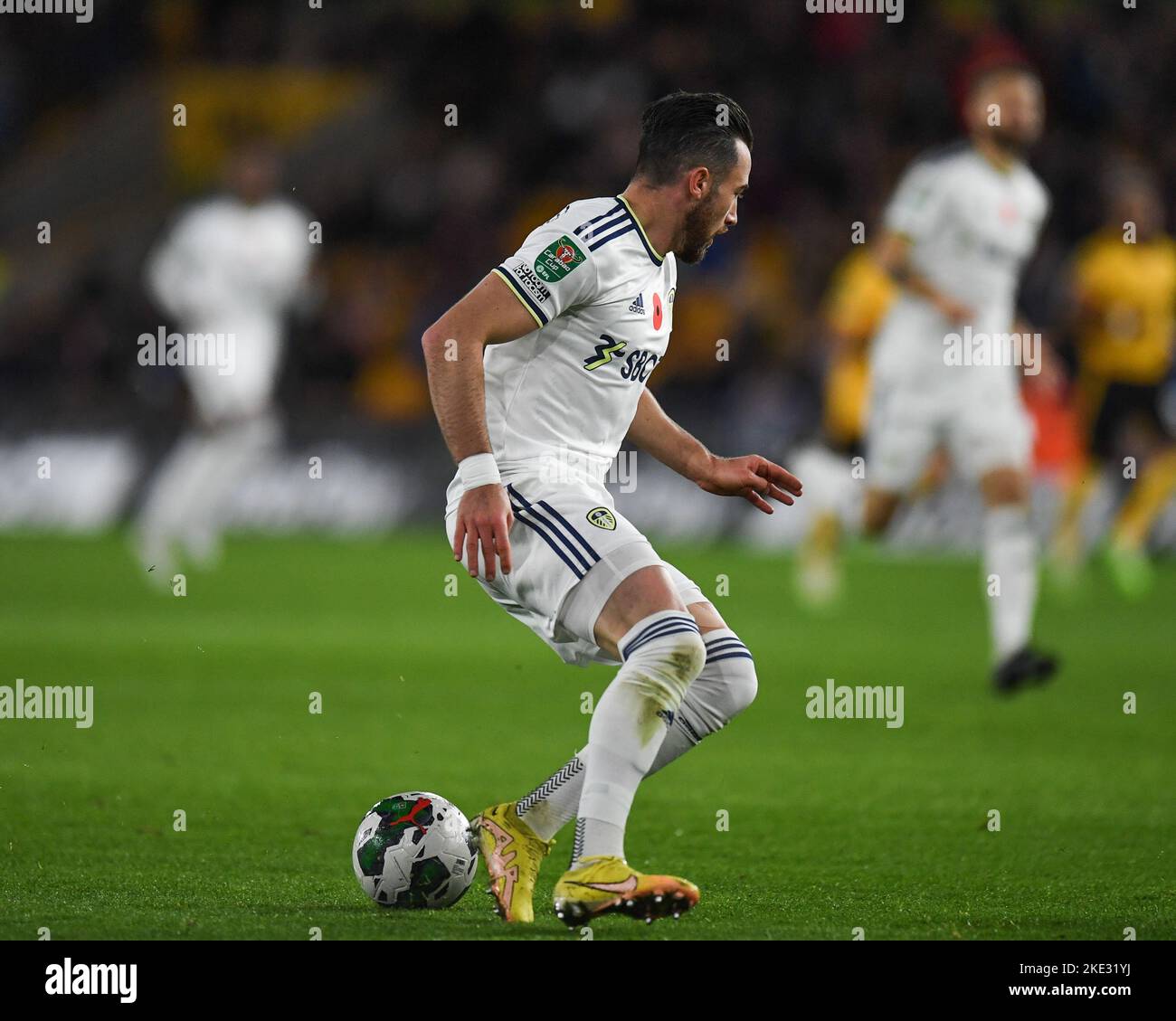Jack Harrison #11 of Leeds United during the Carabao Cup match ...