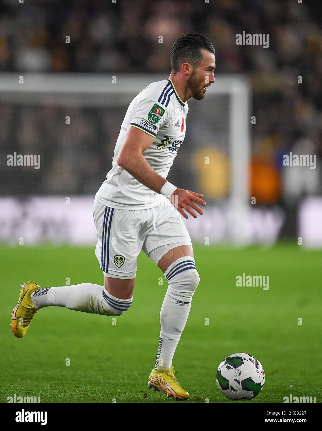 Jack Harrison #11 of Leeds United during the Carabao Cup match ...