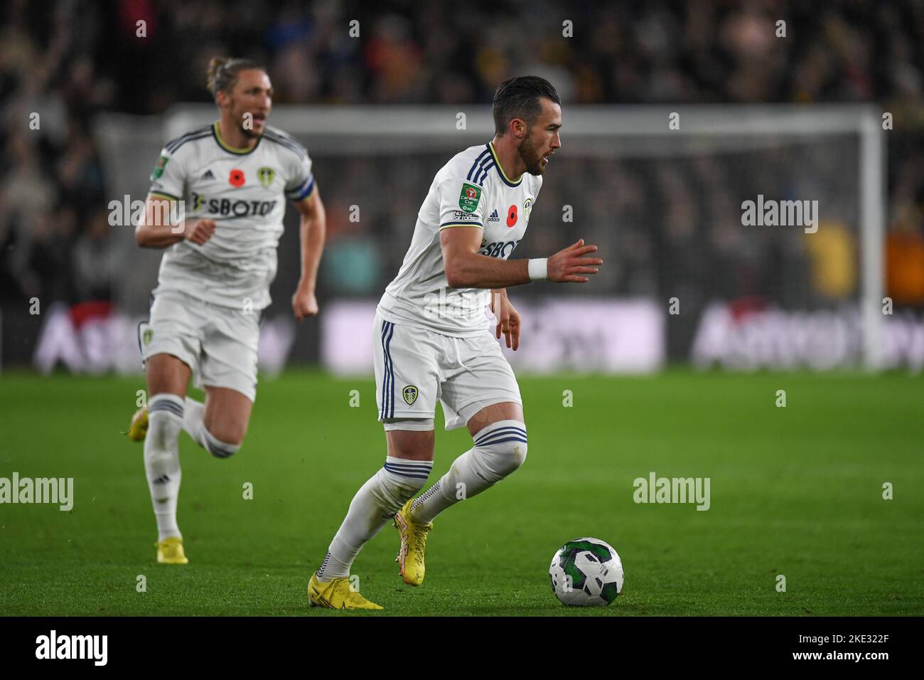 Jack Harrison #11 of Leeds United during the Carabao Cup match ...