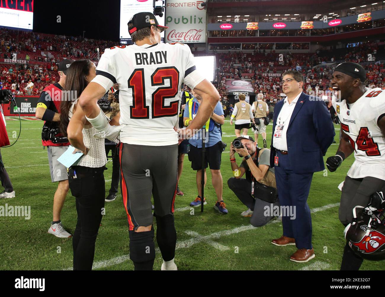 Nov 6, 2022; Tampa, FL USA; Tampa Bay Buccaneers quarterback Tom Brady ...