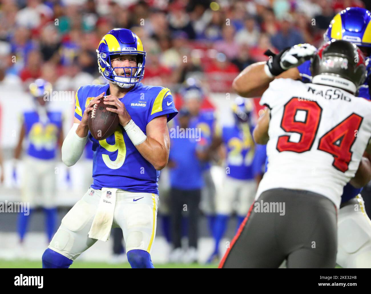 Nov 6, 2022; Tampa, FL USA; Los Angeles Rams quarterback Matthew ...