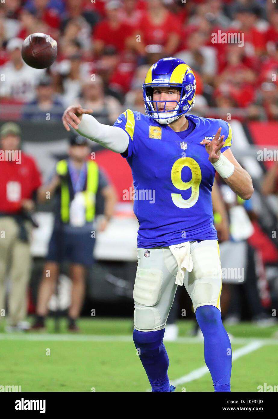 Nov 6, 2022; Tampa, FL USA; Los Angeles Rams quarterback Matthew ...