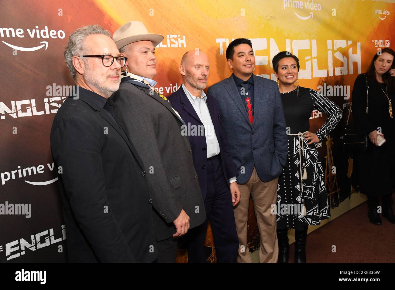 New York, NY, November 9, 2022. Greg Brenman (left), Hugo Blick (center ...