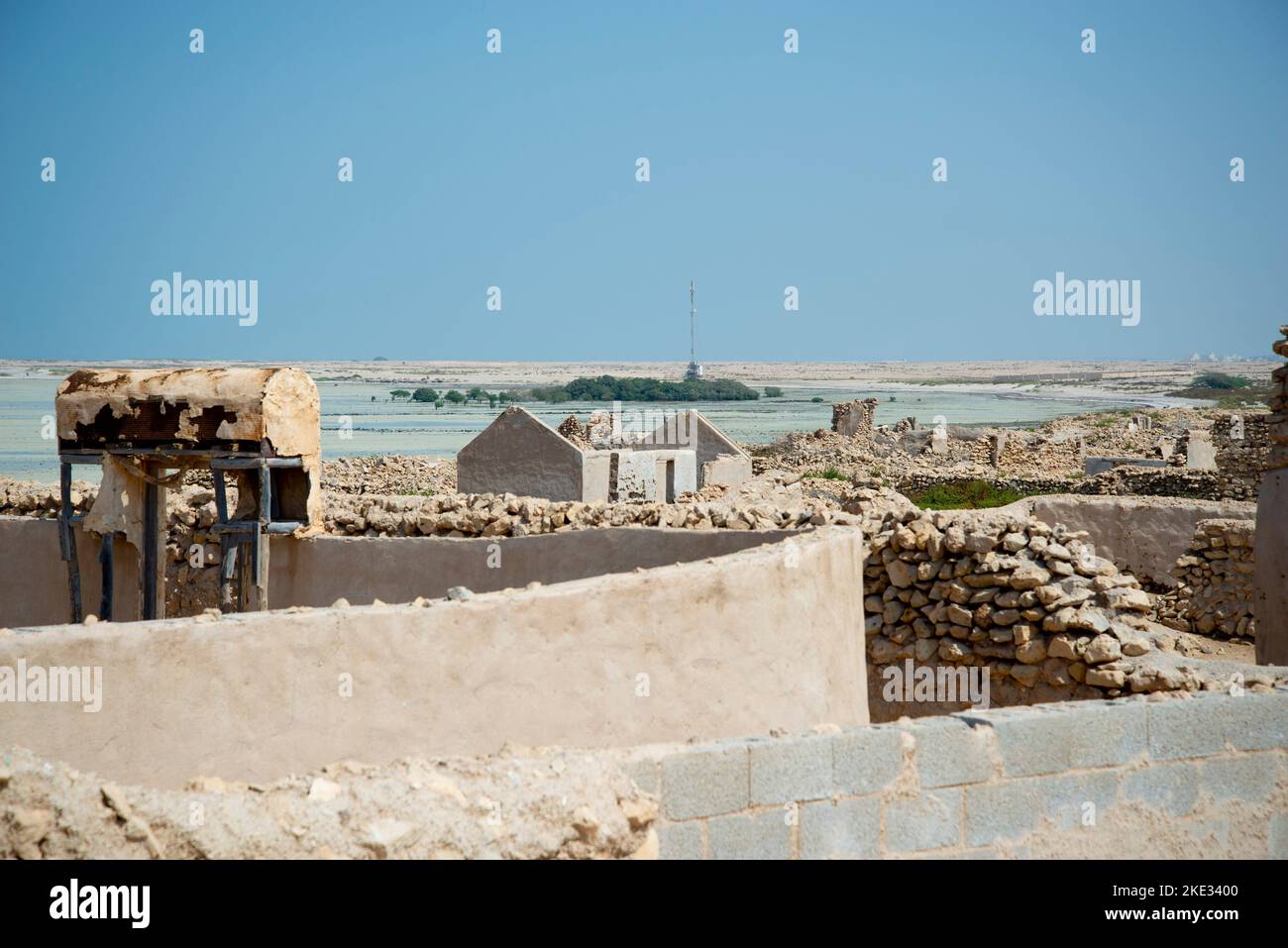 Al Jumail Abandoned Pearling and Fishing Village - Qatar Stock Photo ...