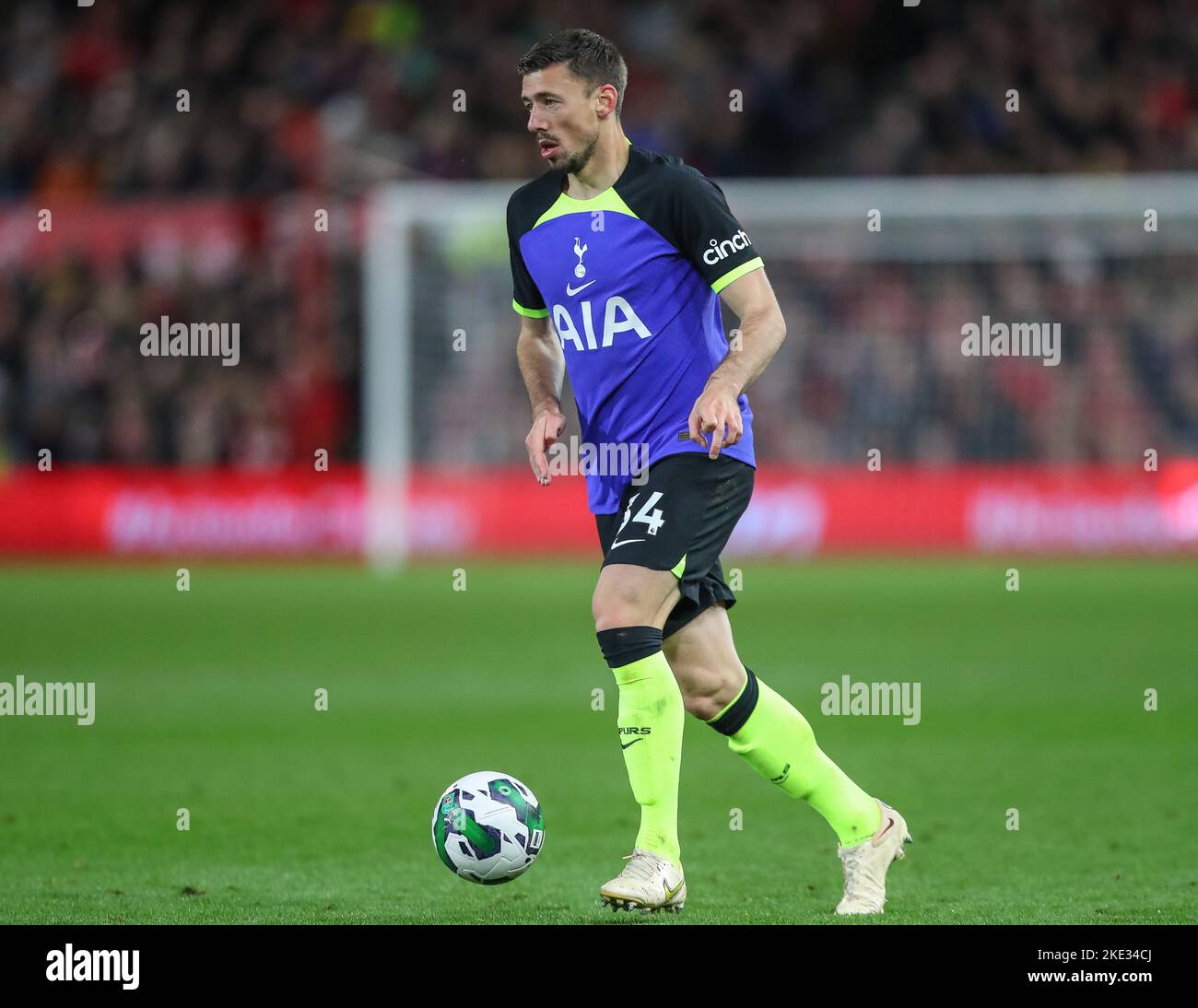 Clément Lenglet #34 of Tottenham Hotspur in action during the Carabao ...