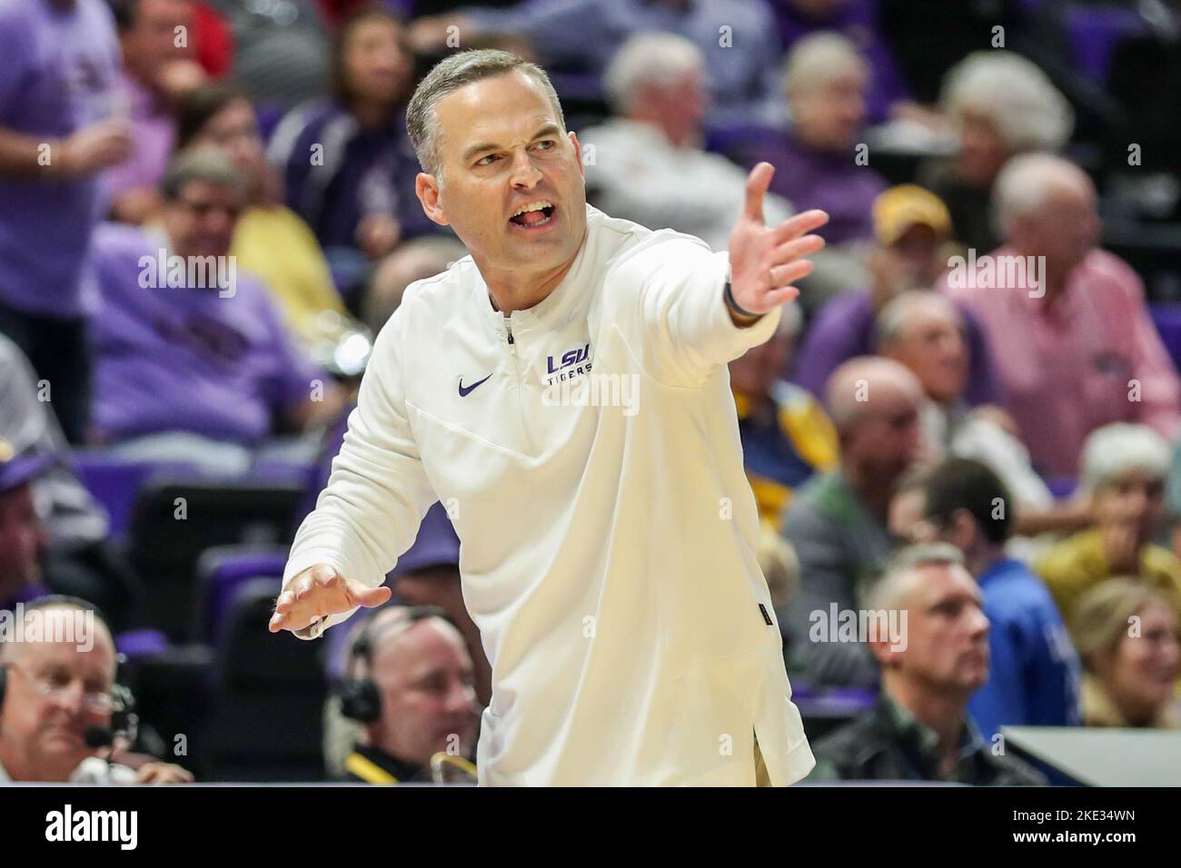 Baton Rouge, LA, USA. 9th Nov, 2022. LSU Head Coach Matt McMahon ...