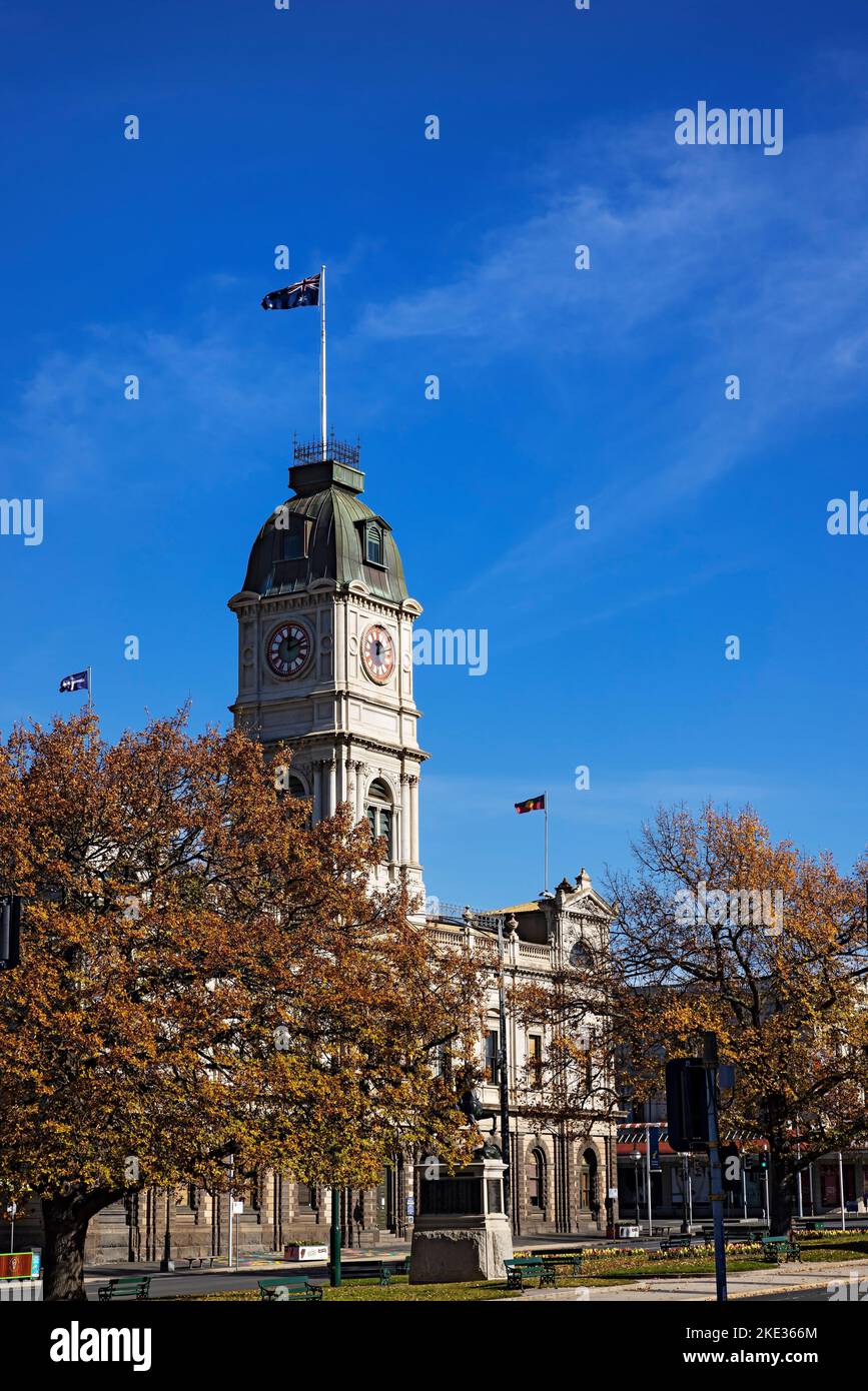 Ballarat Australia / Exterior view of the circa 1872 Ballarat Town Hall ...