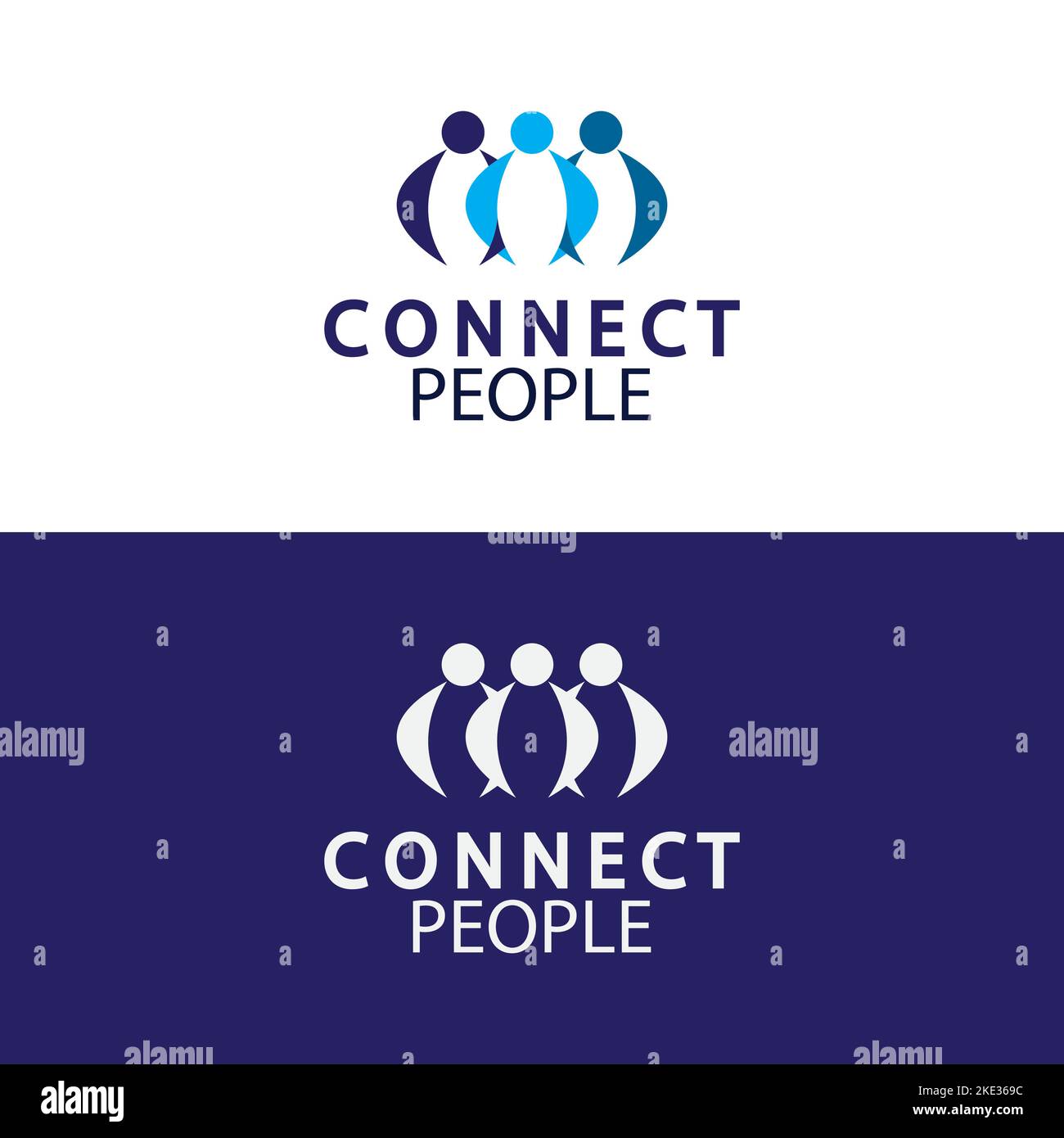People Connect logo design template. connection logo for business Stock ...