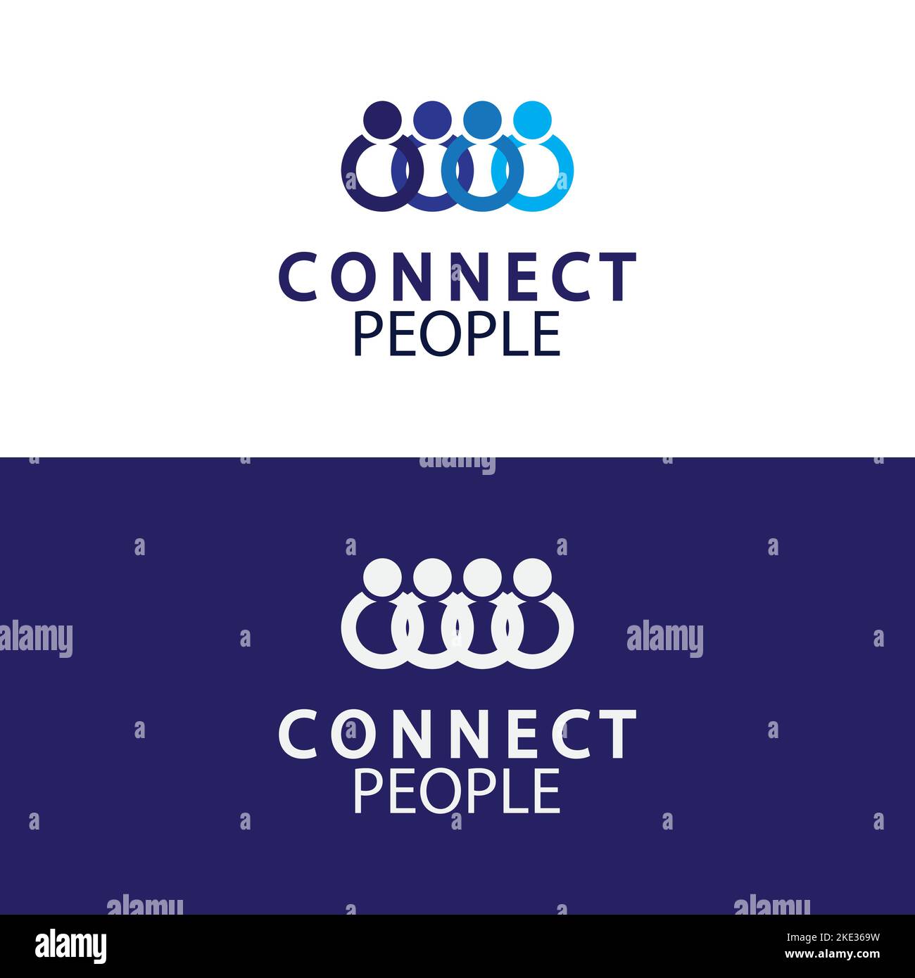 People Connect logo design template. connection logo for business Stock ...