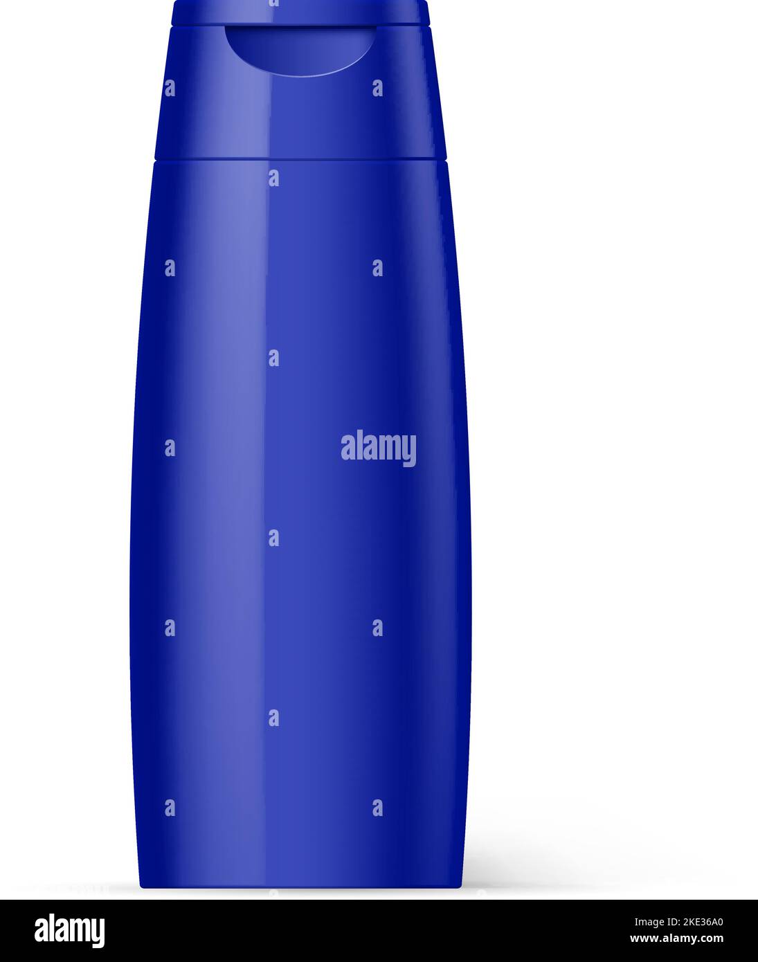 Violet Plastic Bottle of Shampoo Packaging Isolated at White Background ...