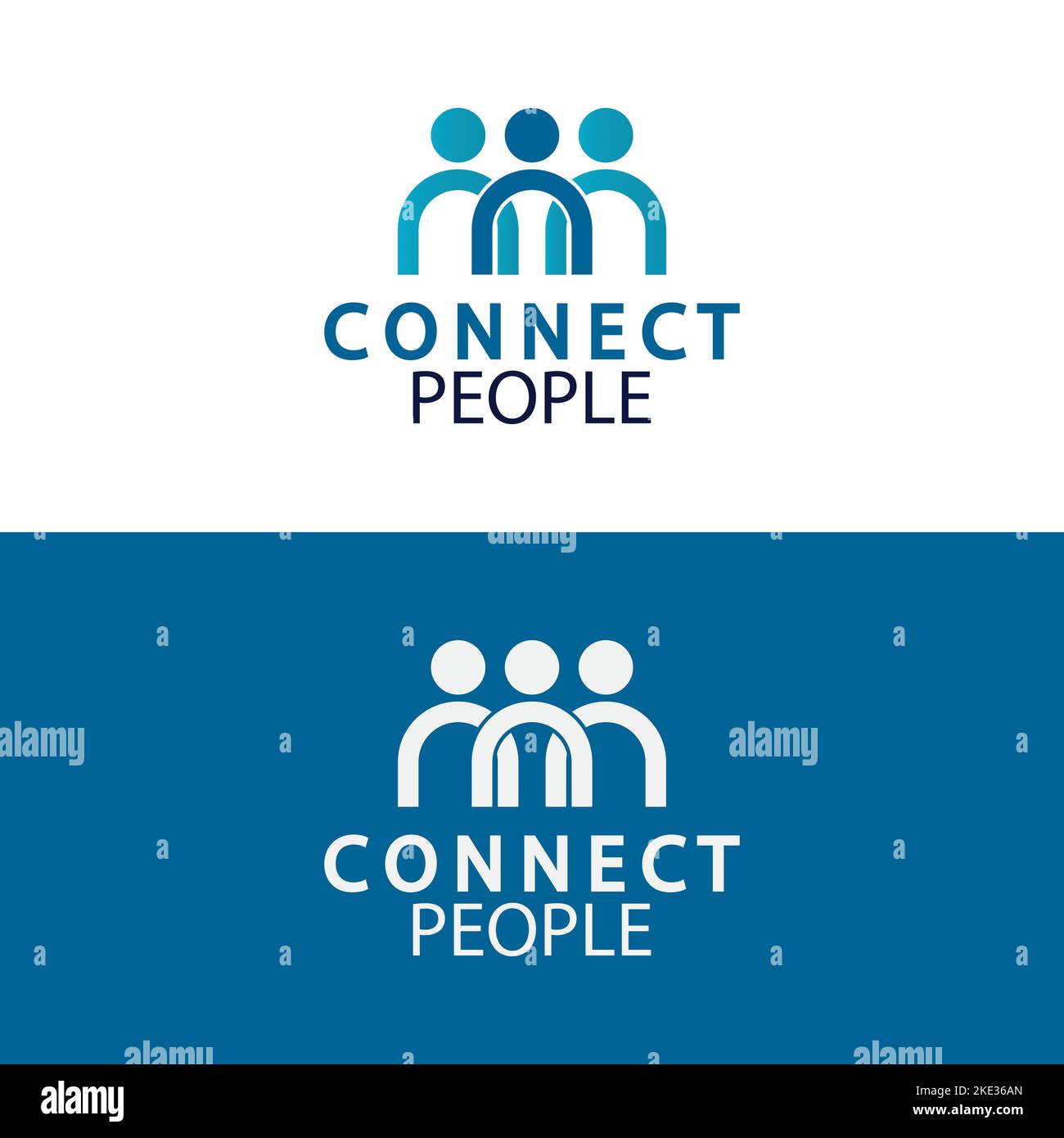 People Connect logo design template. connection logo for business Stock ...