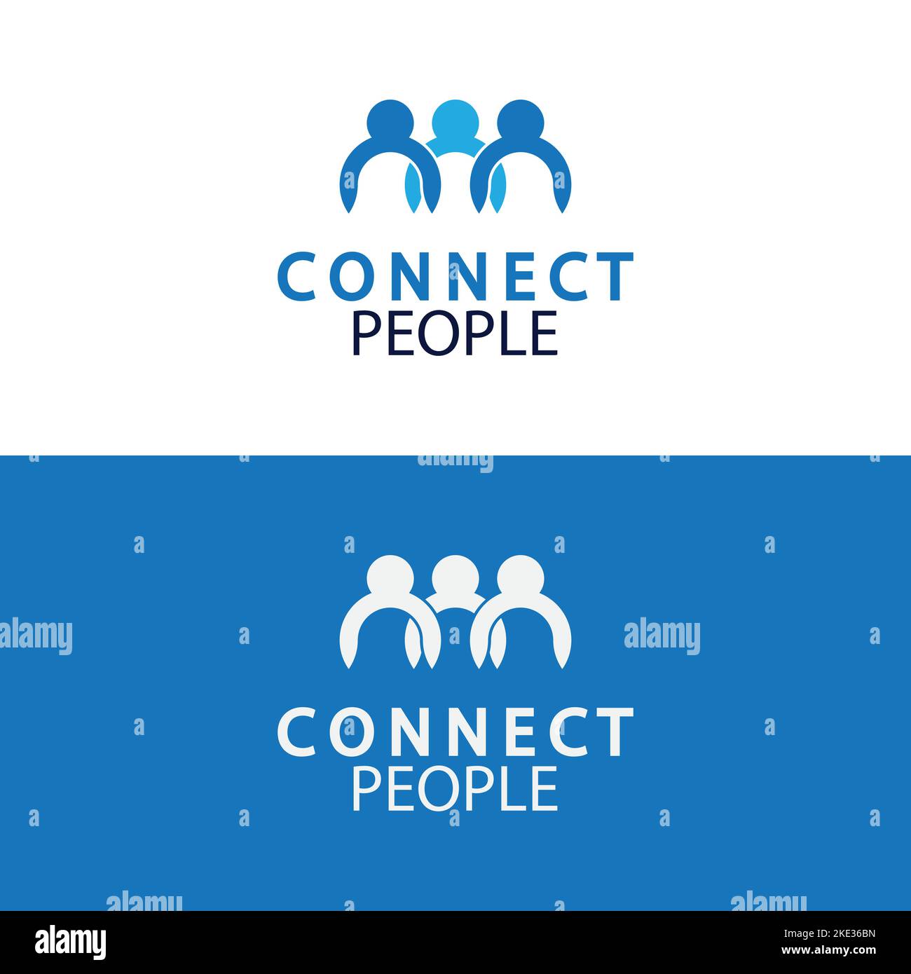 People Connect logo design template. connection logo for business Stock ...