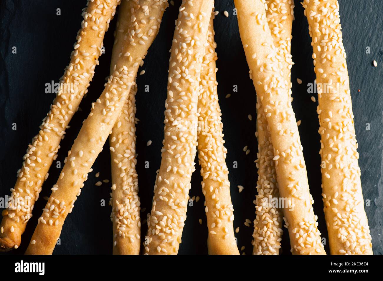 Grissini with Sesame Seeds, also known as breadsticks, grissino, or ...