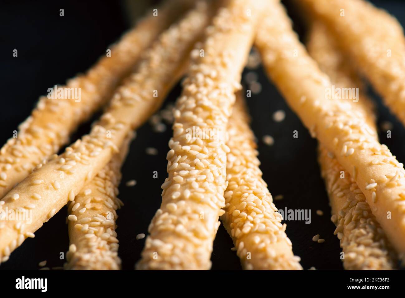 Grissini with Sesame Seeds, also known as breadsticks, grissino, or ...