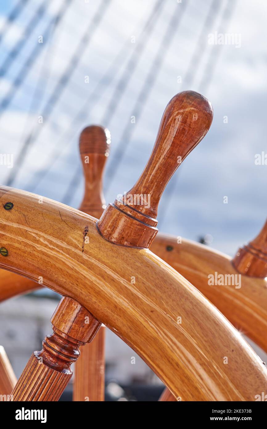 The Historical sailboat Fregatten Jylland - National treasure. Detail ...