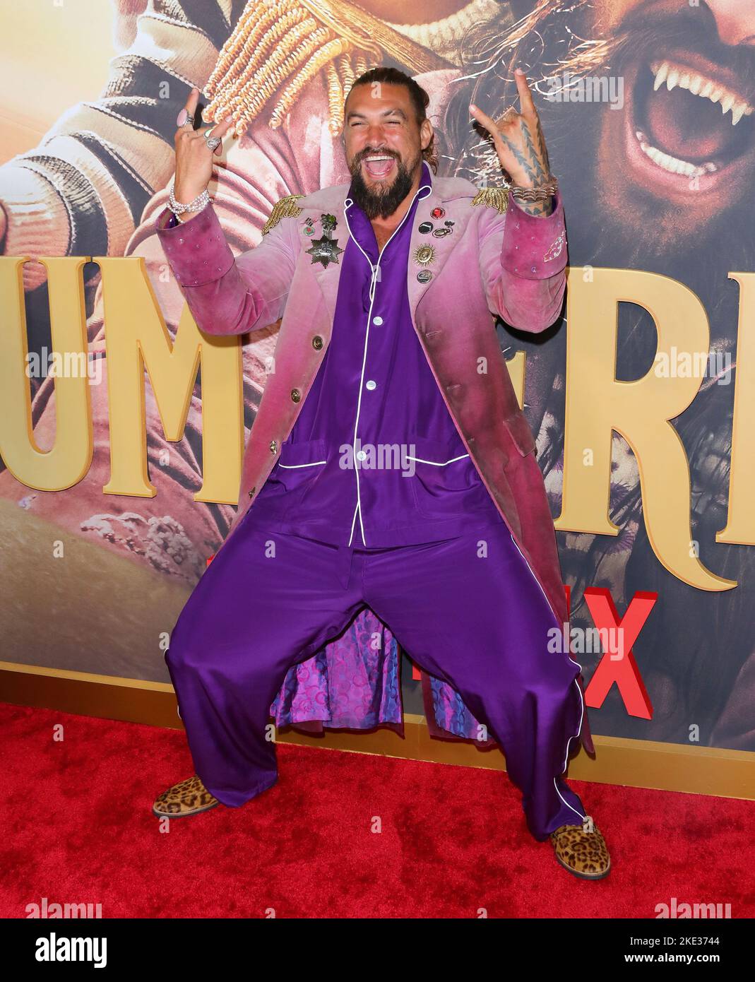 Jason Momoa arrives at The World Premiere of SLUMBERLAND held at ...