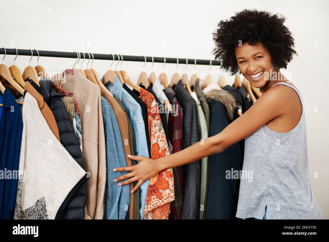 Woman getting dressed at home hi-res stock photography and images - Alamy