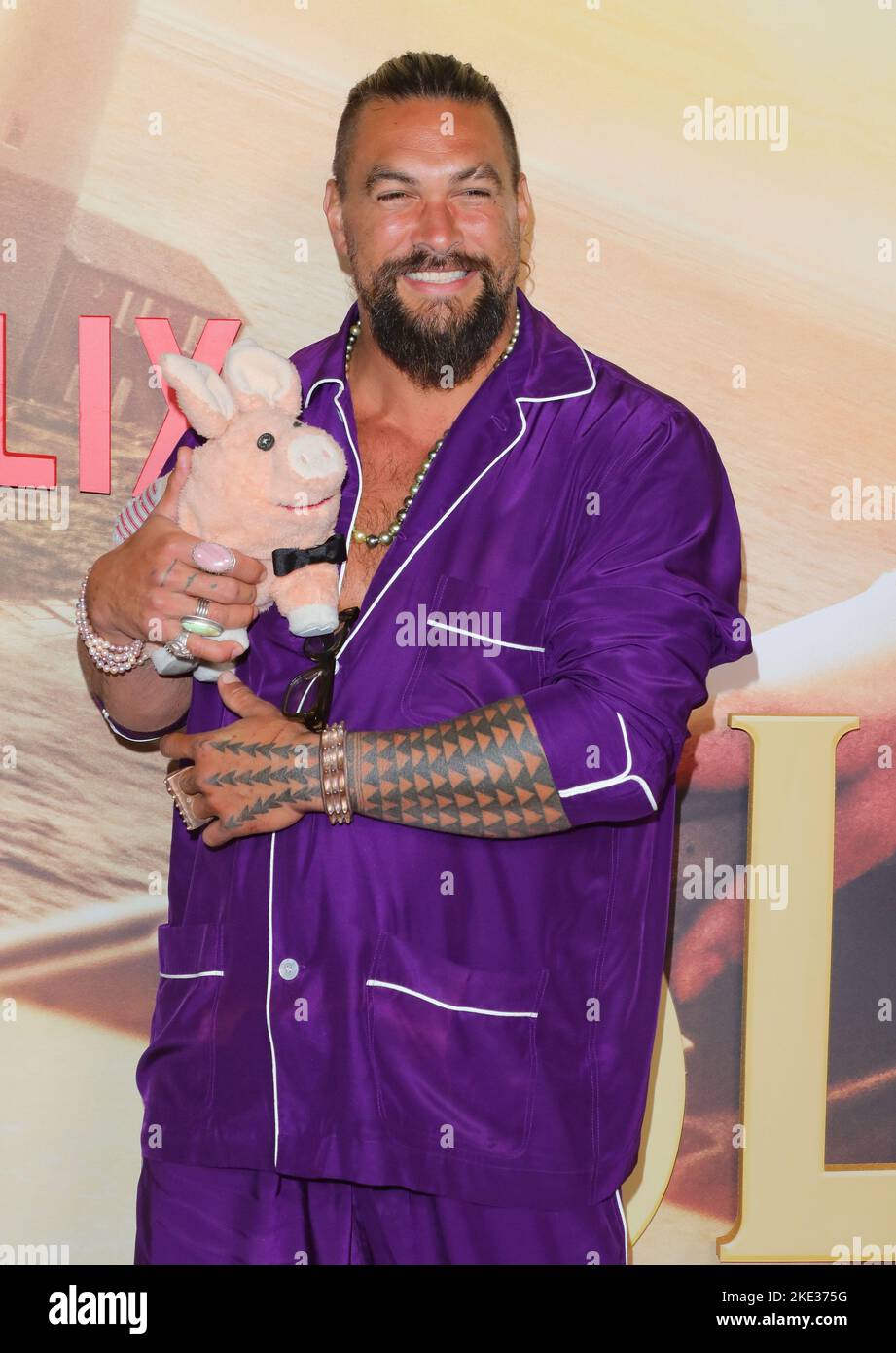 Jason Momoa arrives at The World Premiere of SLUMBERLAND held at ...