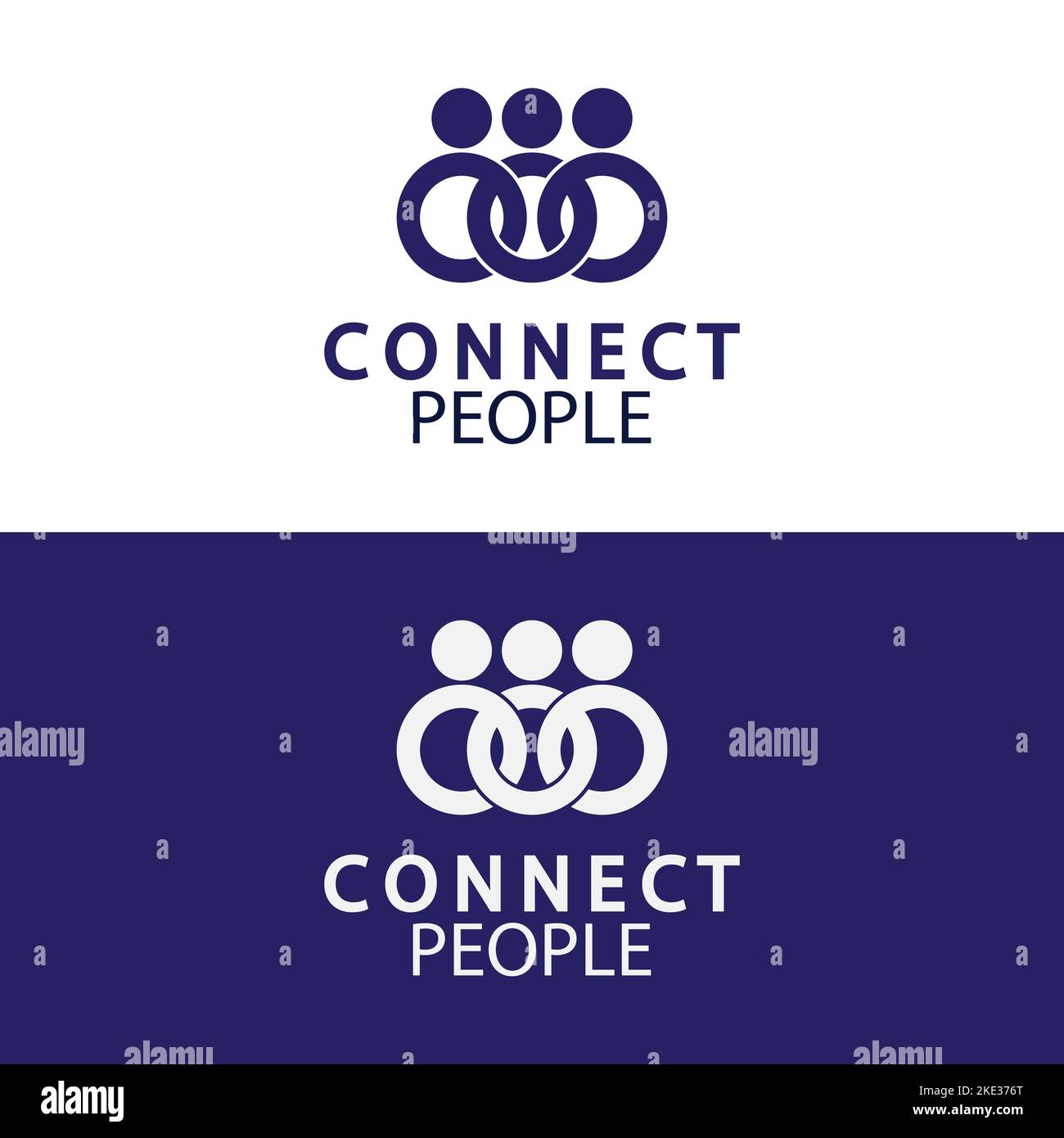 People Connect logo design template. connection logo for business Stock ...