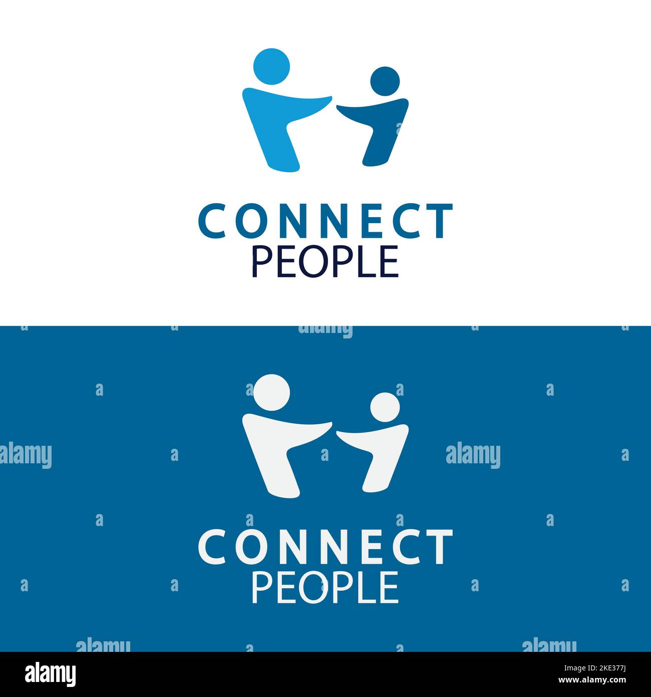 People Connect logo design template. connection logo for business Stock ...