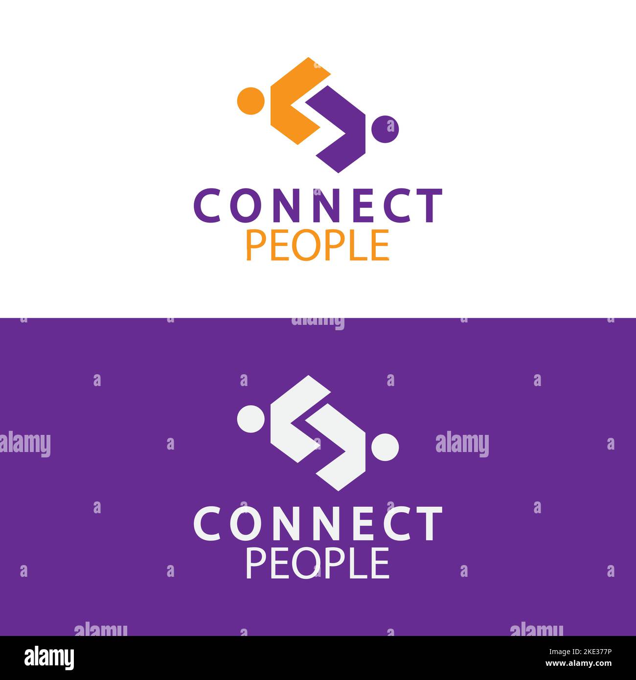 People Connect logo design template. connection logo for business Stock ...