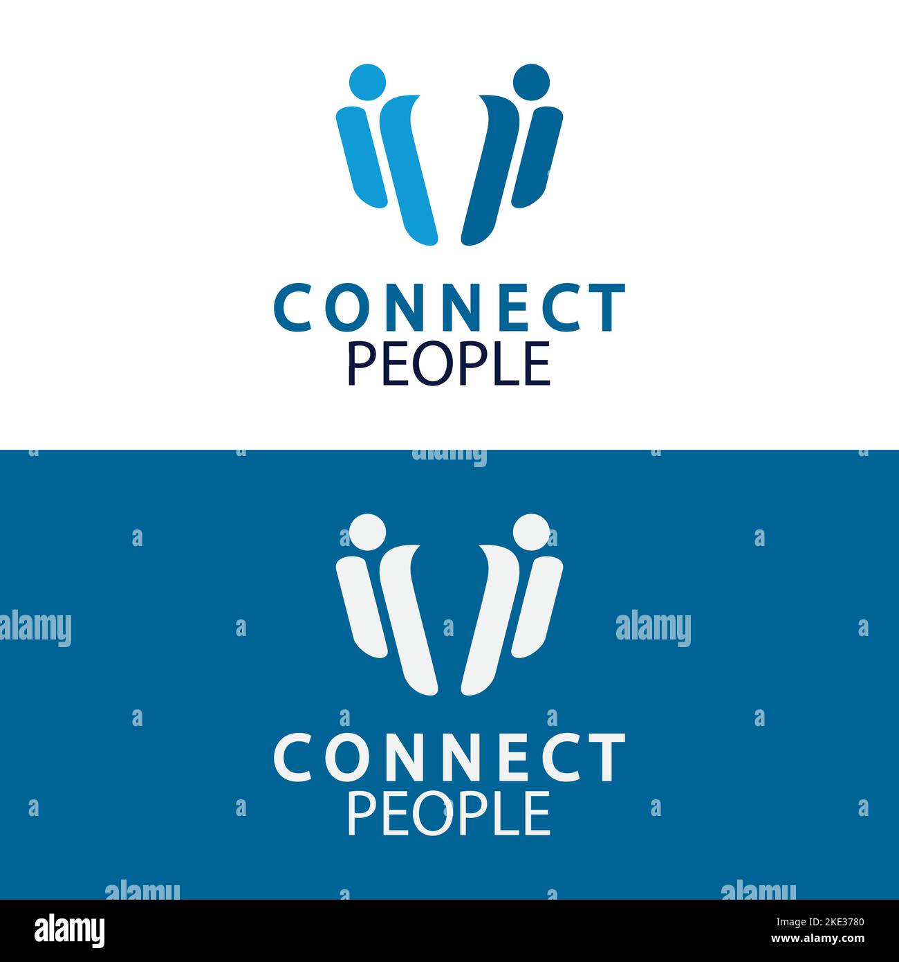 People Connect logo design template. connection logo for business Stock ...