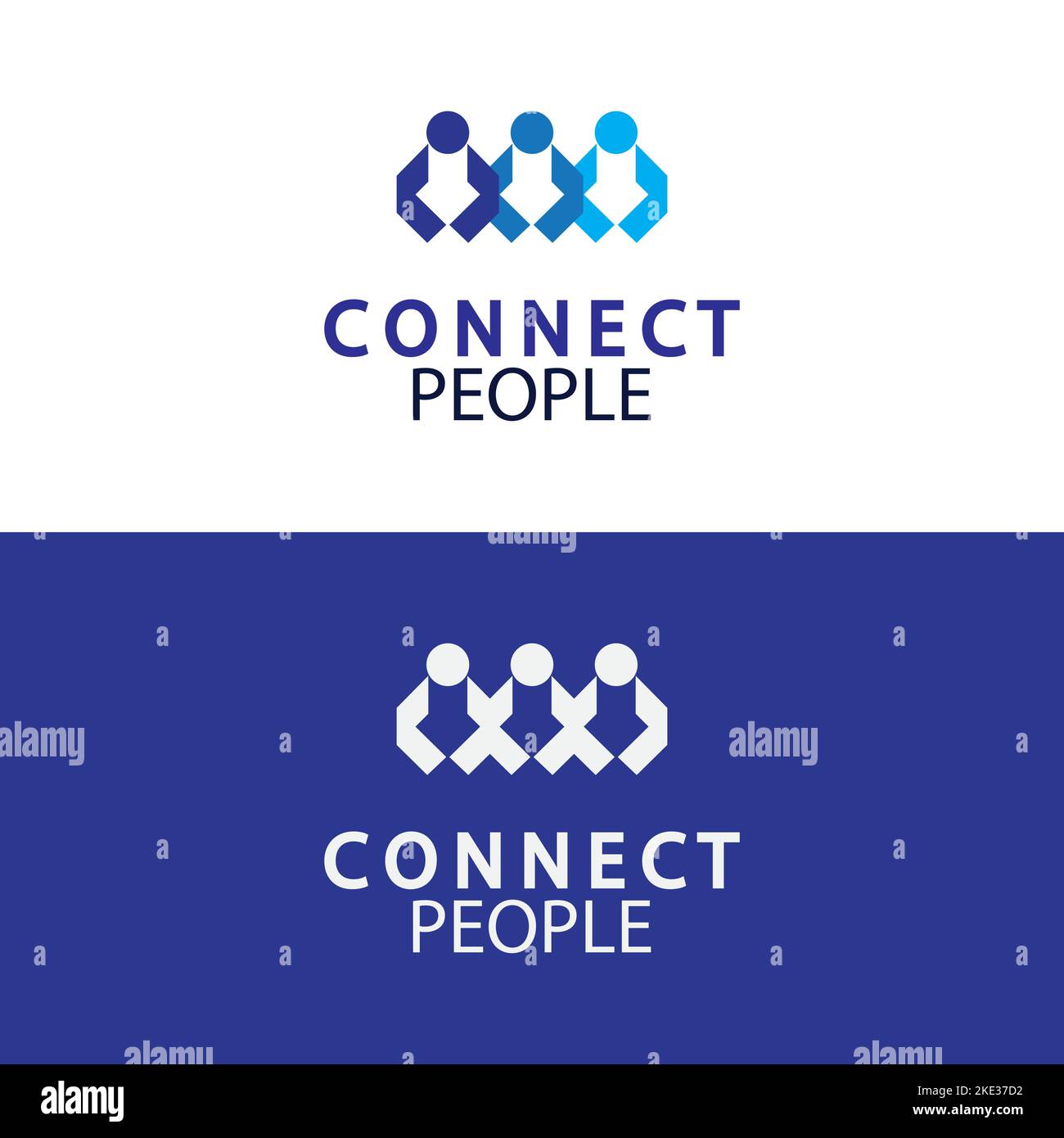 People Connect logo design template. connection logo for business Stock ...