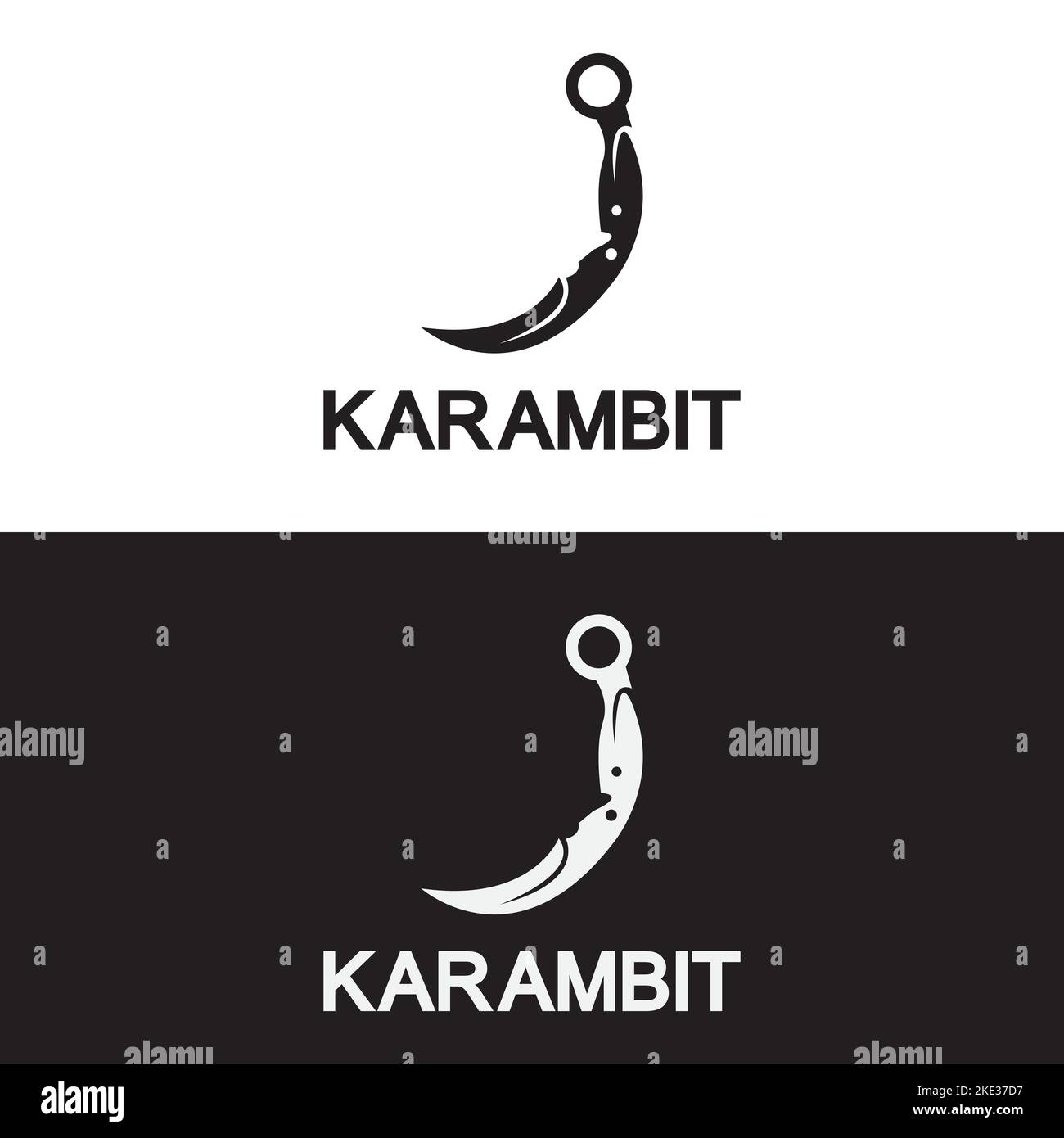 Karambit knife icon logo design vector template Stock Vector Image ...