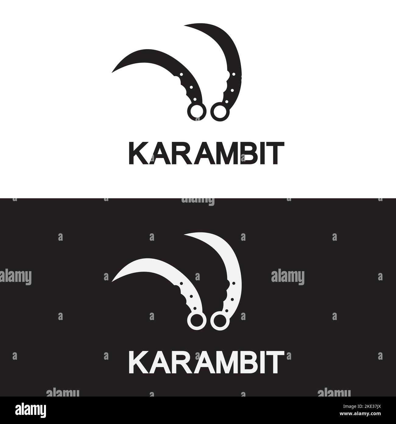 Karambit knife icon logo design vector template Stock Vector Image ...