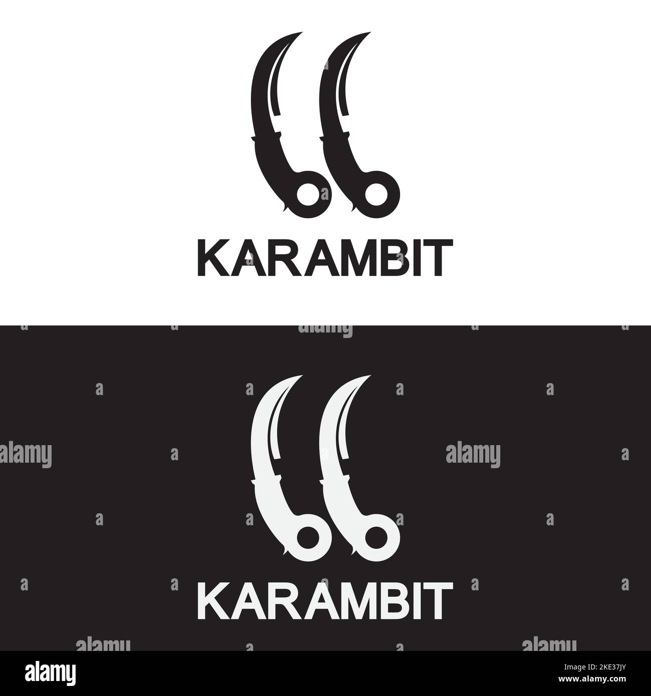 Karambit knife icon logo design vector template Stock Vector Image ...