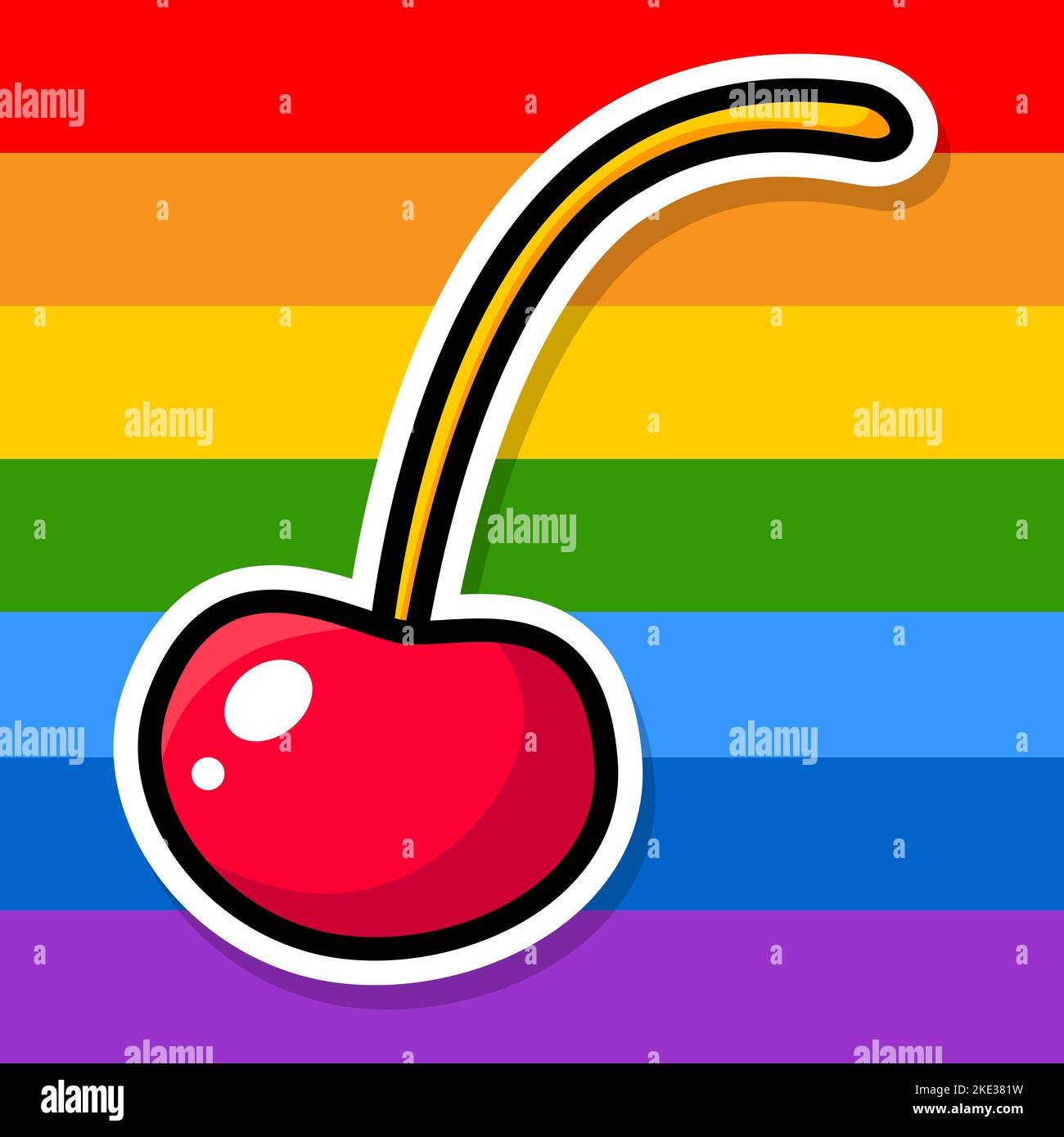 Lgbt kiss cartoon hi-res stock photography and images - Alamy