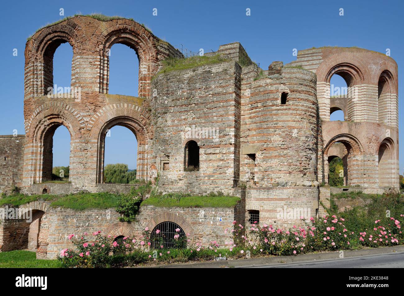 ruins of Imperial baths in Trier,Mosel Valley,Rhineland-Palatinate ...