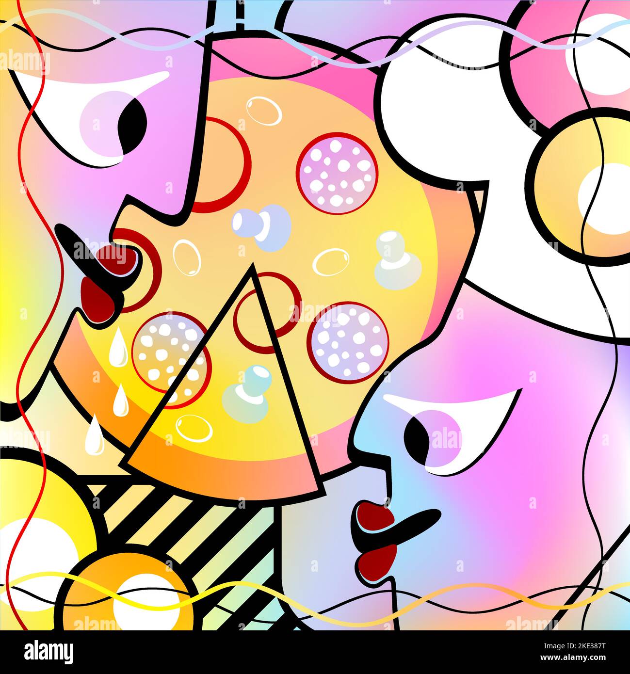 Abstract drawing people Stock Vector Images - Alamy