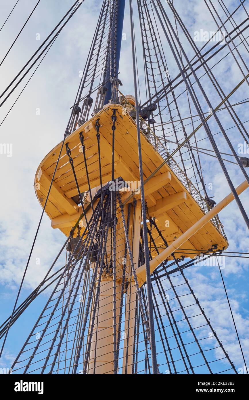 The Historical sailboat Fregatten Jylland - National treasure. Detail ...