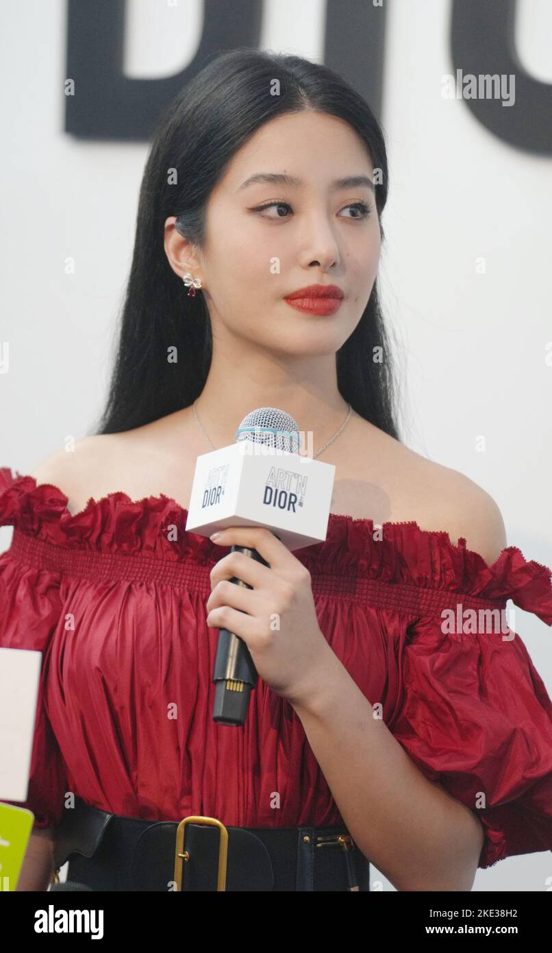 Chinese actress and singer Yang Caiyu attends the opening of ART’N DIOR ...