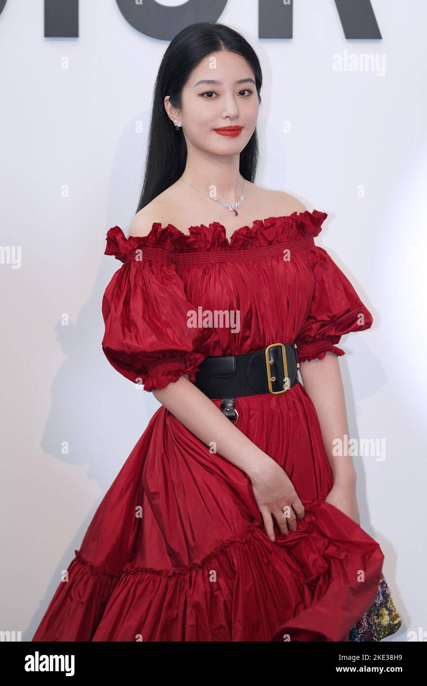 Chinese actress and singer Yang Caiyu attends the opening of ART’N DIOR ...