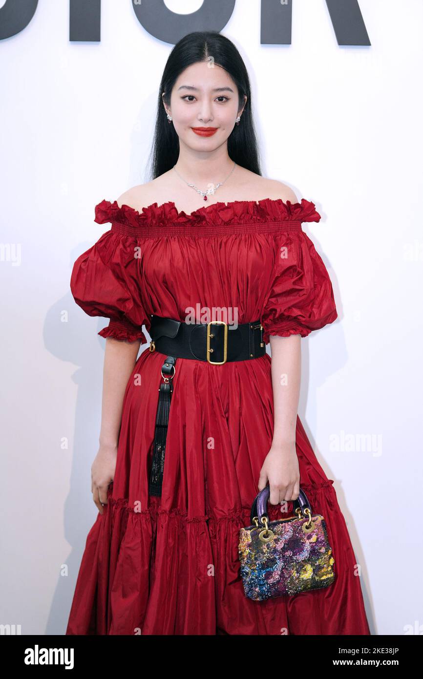 Chinese actress and singer Yang Caiyu attends the opening of ART’N DIOR ...